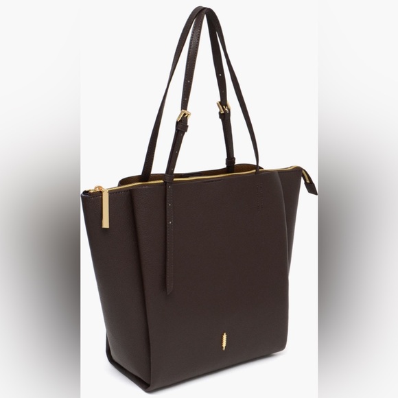 Thacker | Bags | Thacker Anya Leather Tote Pebbled Leather Brown And ...